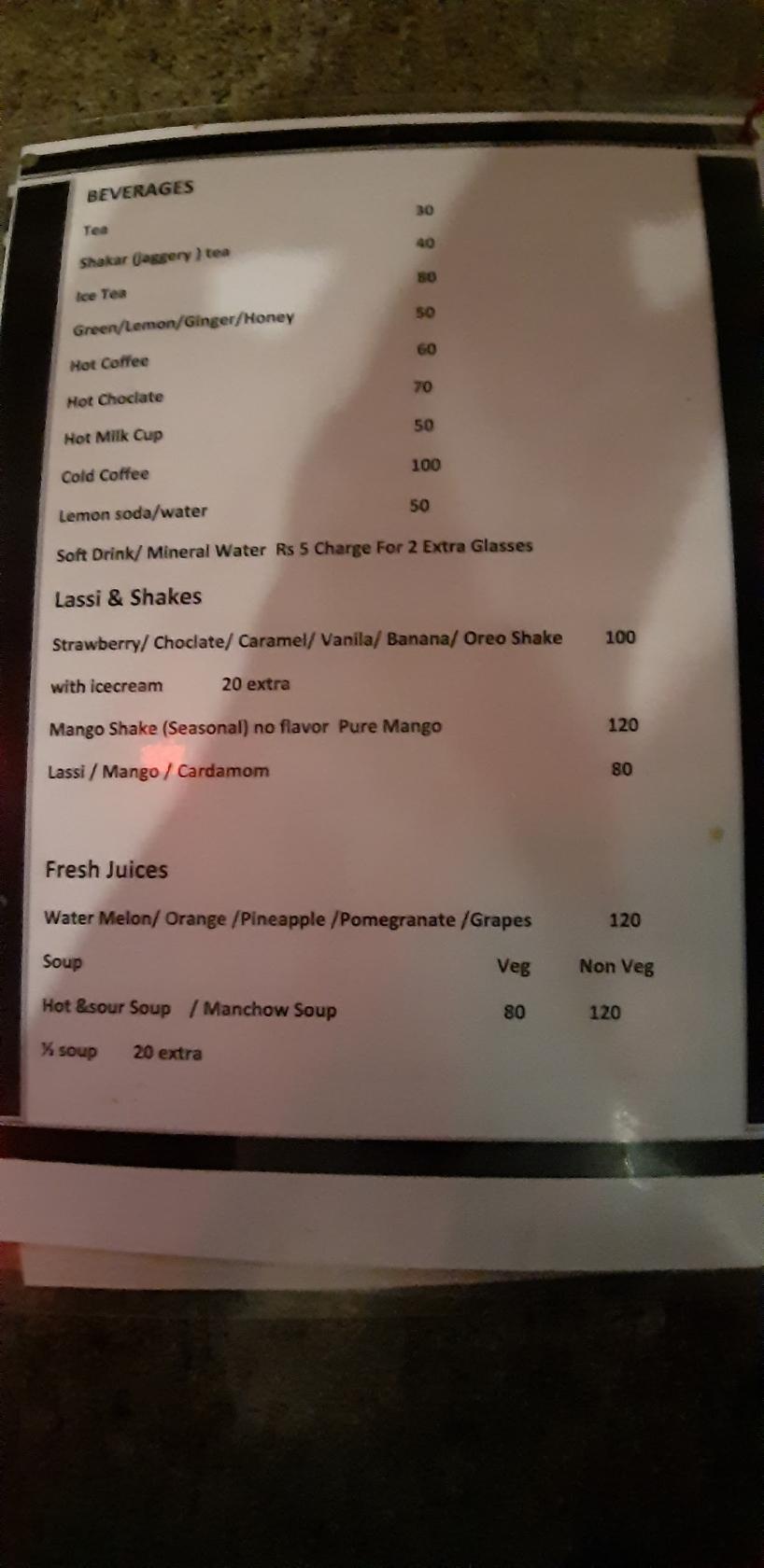 Menu at Mom's Kitchen, Kasauli