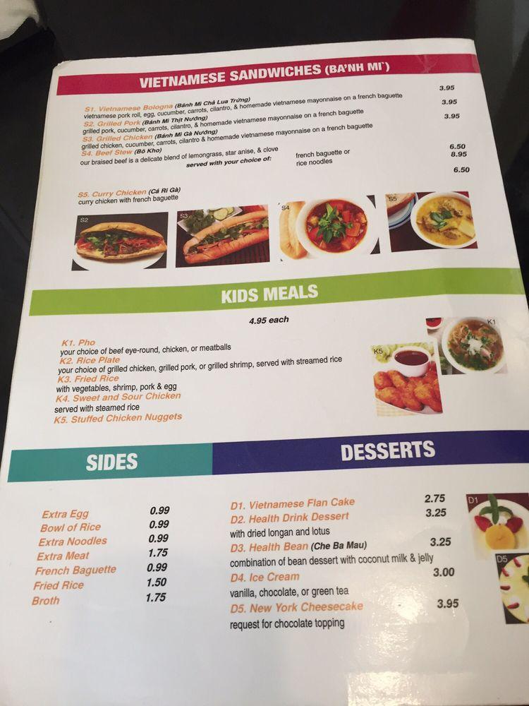 Menu at What Da Pho restaurant, San Angelo