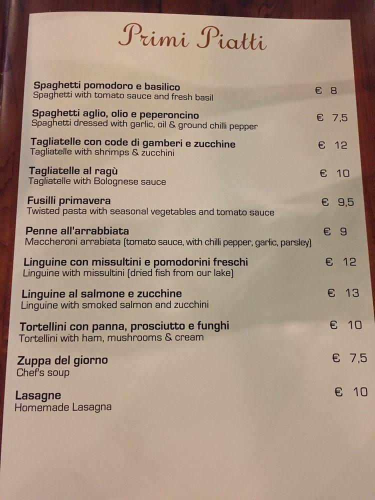 Menu at Baba Yaga steakhouse, Bellagio