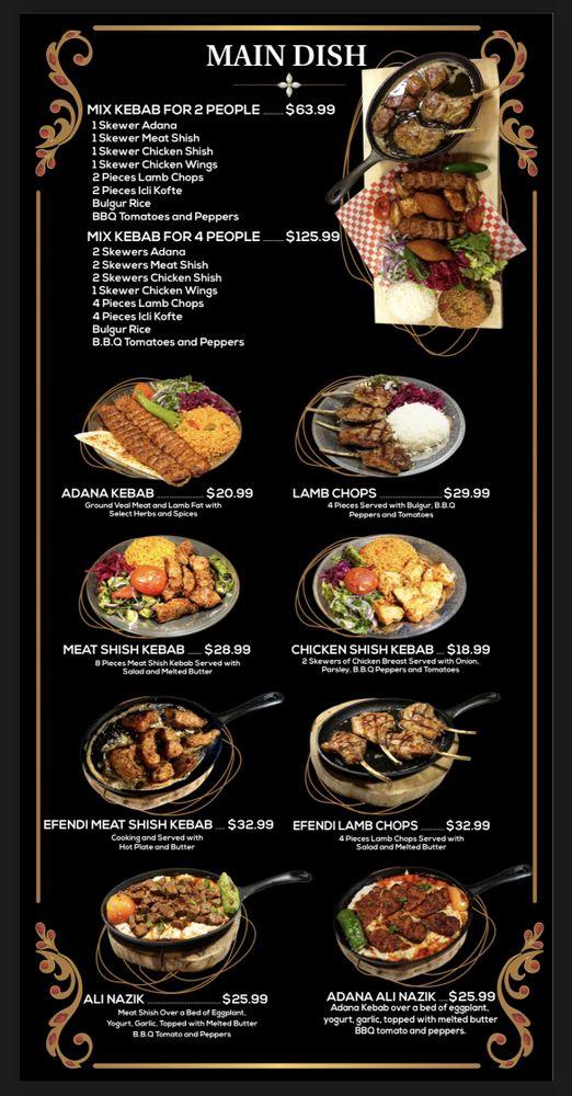 Menu at Efendi Restaurant (RUTHERFORD LOCATION), Vaughan
