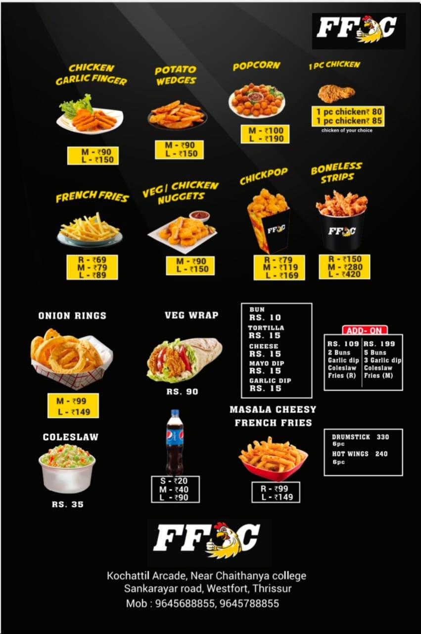 Menu at FFC Fried Chicken, Thrissur