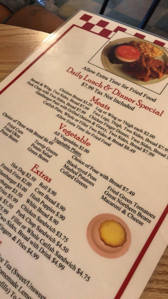 Menu at G's Country Kitchen restaurant, Huntsville