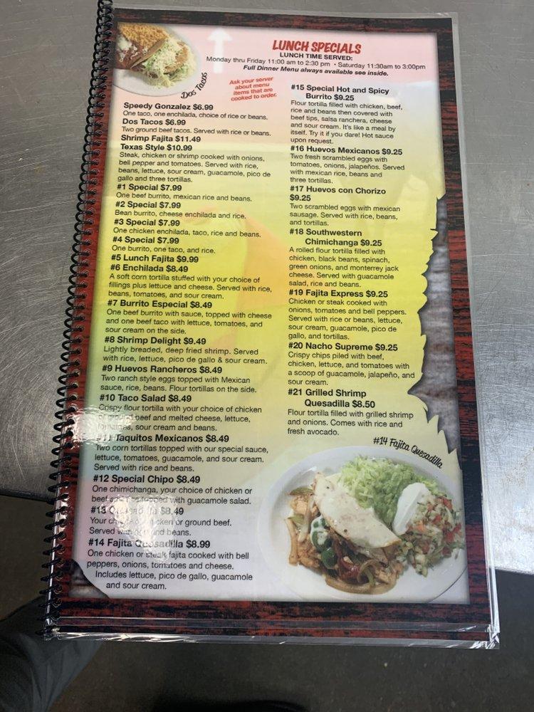 Menu at San Marco's Mexican Restaurant Bar And Grill, Whitehall
