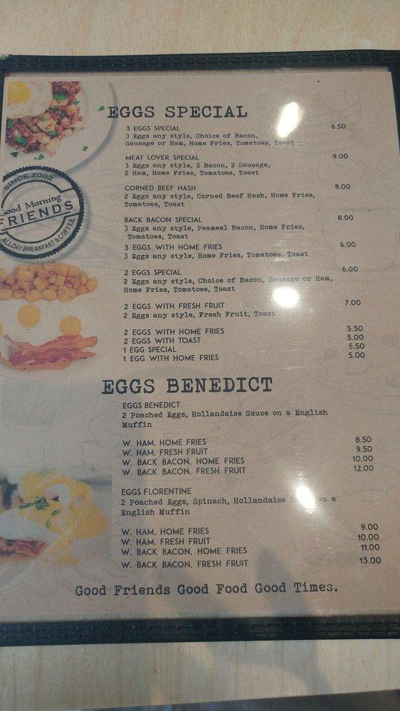 Menu at Good Morning! Friends All Day Breakfast restaurant, Toronto ...