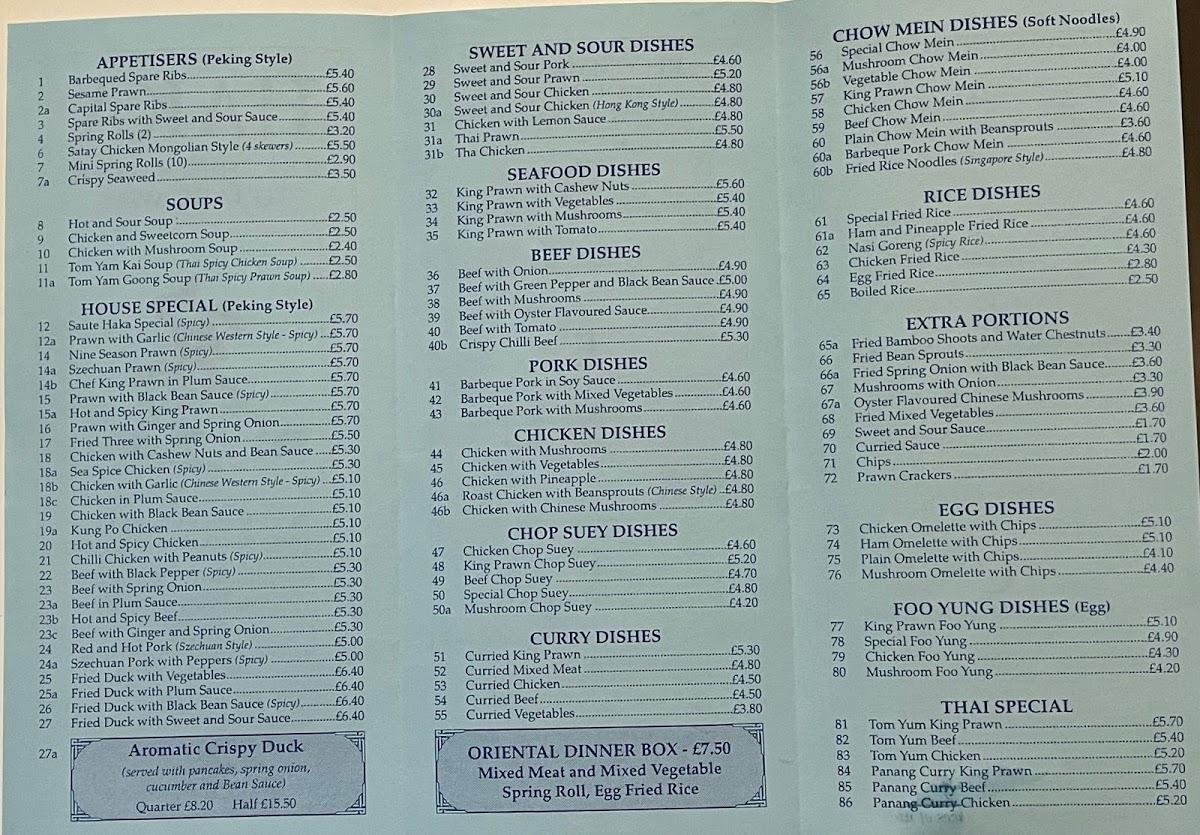 Menu at Haka fast food, Maidenhead