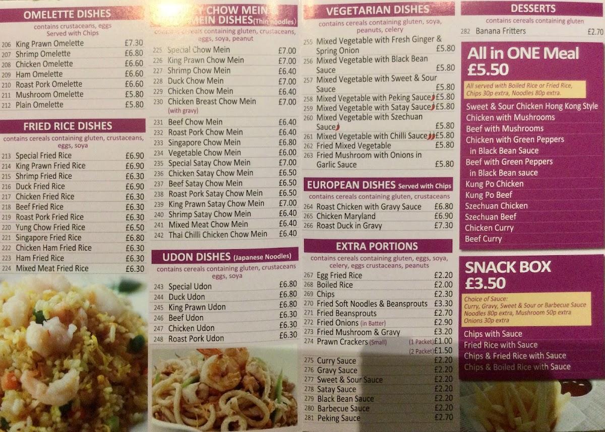 Menu at Lucky House Chinese restaurant, Darvel