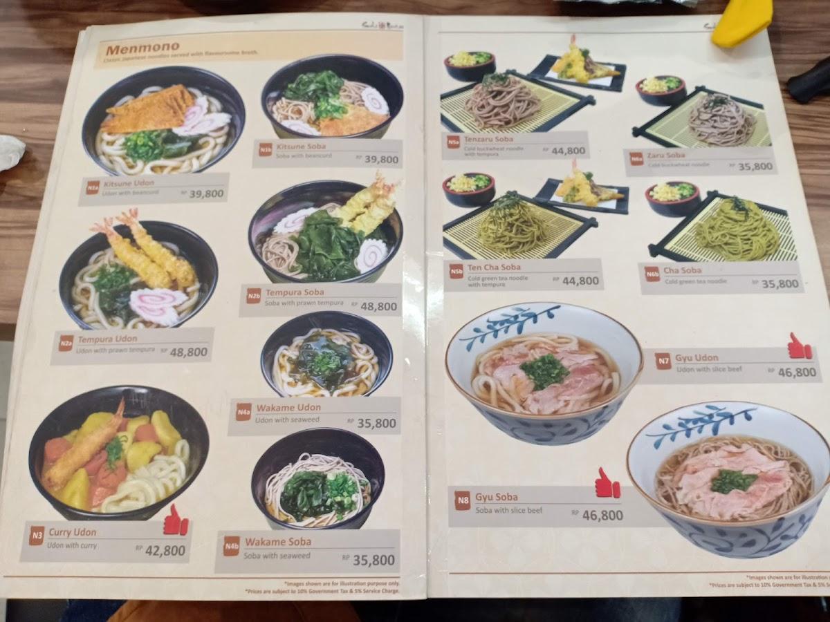 Menu at Sushi Mentai restaurant, Medan, Jl. DR. Cipto No.2