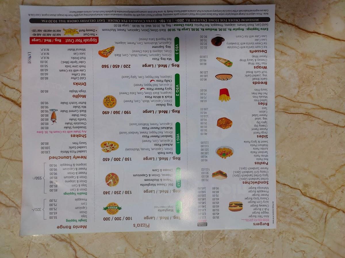Menu at Hungry point, New Chandigarh, Adjoining HDFC Bank