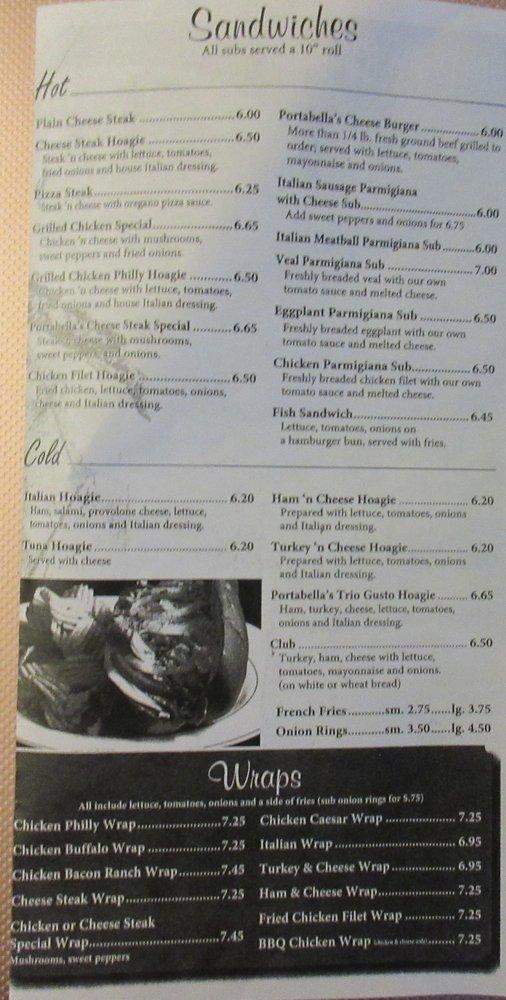 Menu at Portabella Ristorante pizzeria, Richmond