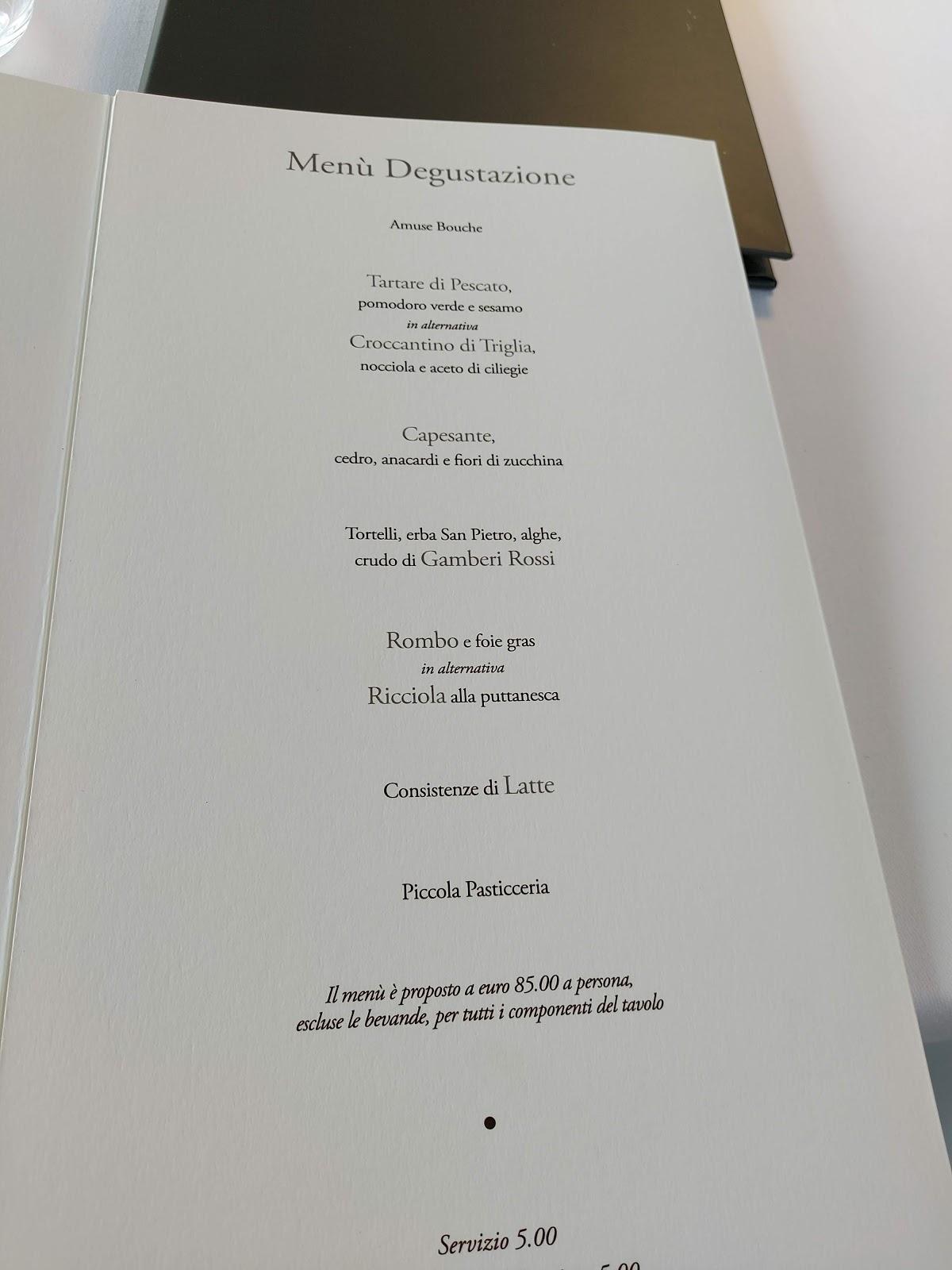 Menu da La Buca ristorante, Cesenatico, Corso Giuseppe Garibaldi
