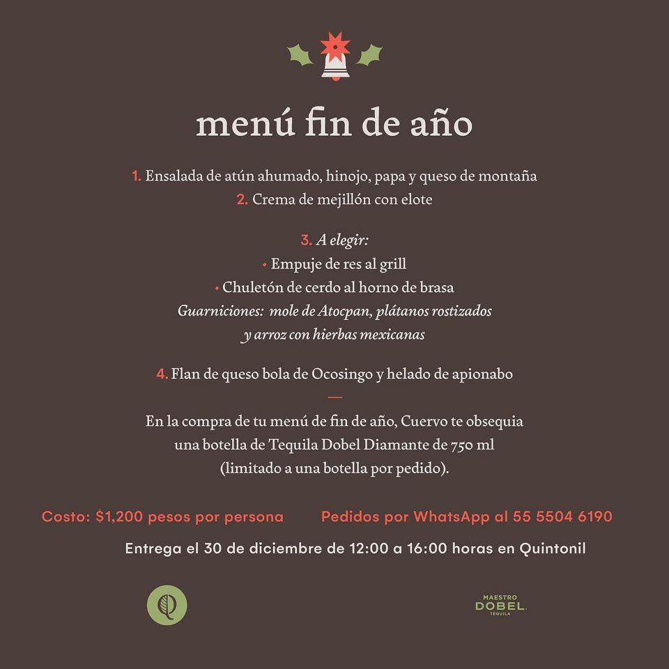 Carta del restaurante Quintonil, Ciudad del México, Newton 55 Col. Polanco