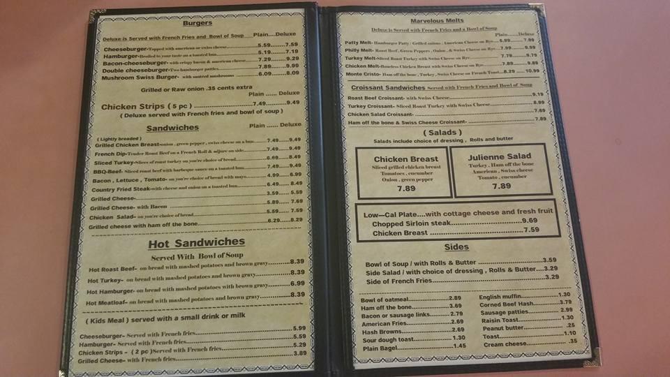 Menu at Ray's Family Restaurant, Rockton