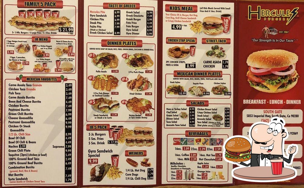 Hercules Burgers in South Gate - Restaurant menu and reviews