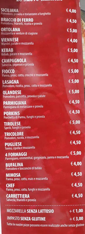 Speisekarte von Christian Pizza, San Marcellino