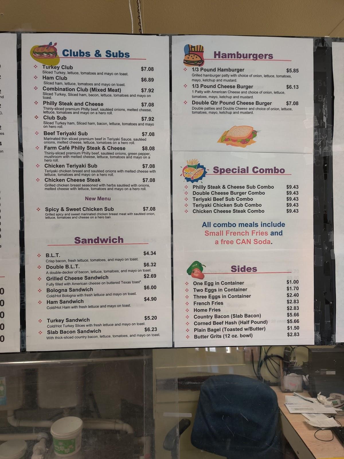 Menu at Farm Cafe, Woodbridge