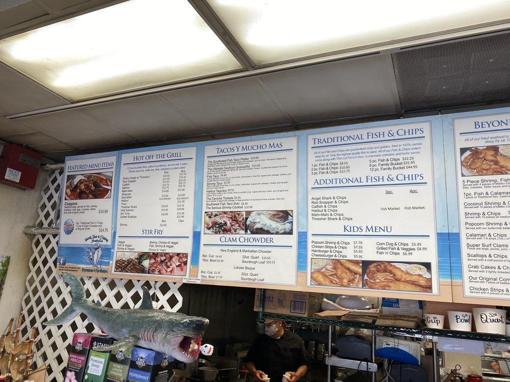 Menu at Hook Line & Sinker Seafood restaurant, Oxnard