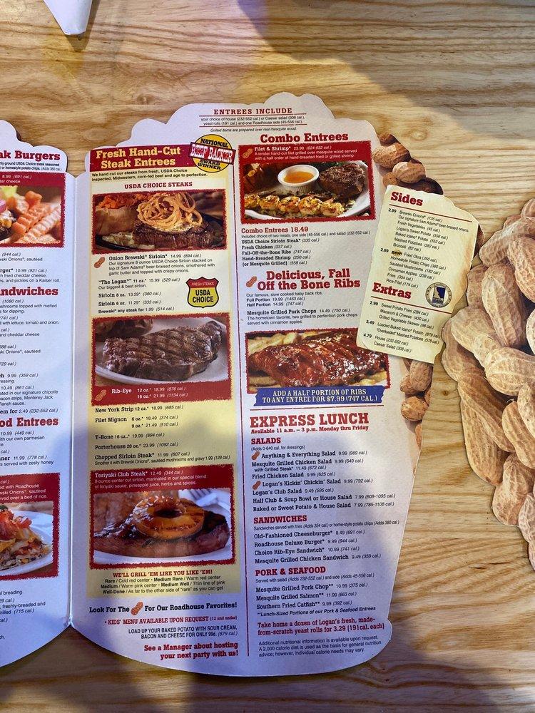 Menu at Logan's Roadhouse BBQ, Goldsboro