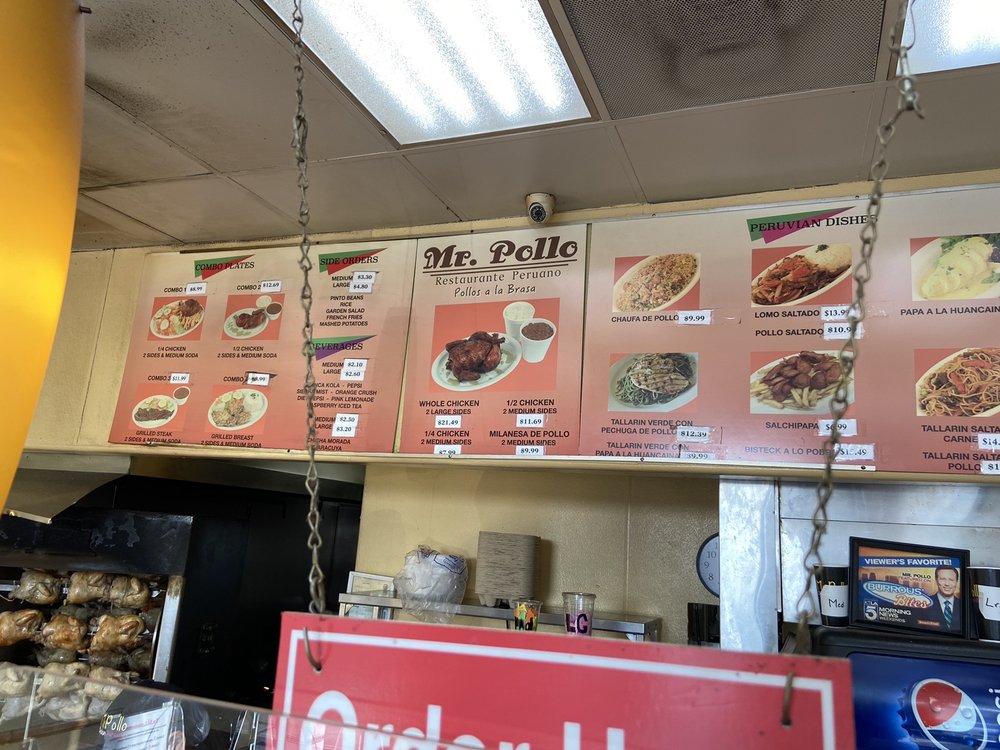 Menu at Mr Pollo restaurant, West Covina