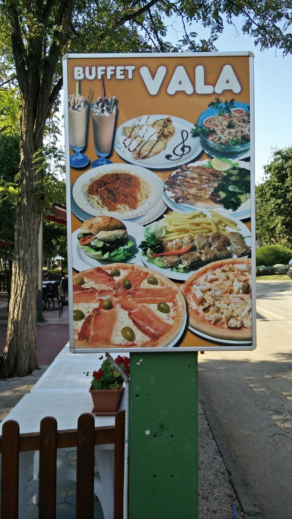 Menu at Vala restaurant, Funtana