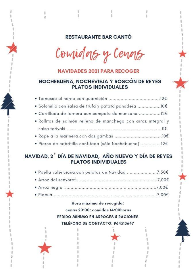 Menu at Bar Restaurant El Cantó, Les Alqueries