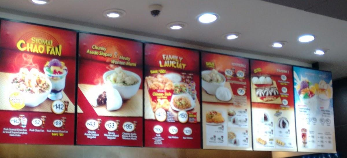 Carta del restaurante Chowking, Ciudad Quezon, Lower Ground Floor ...