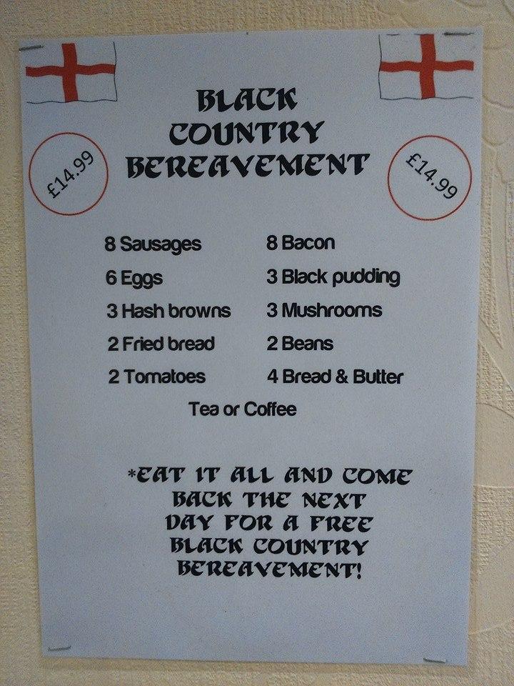 Menu at Full English Cafe, Halesowen