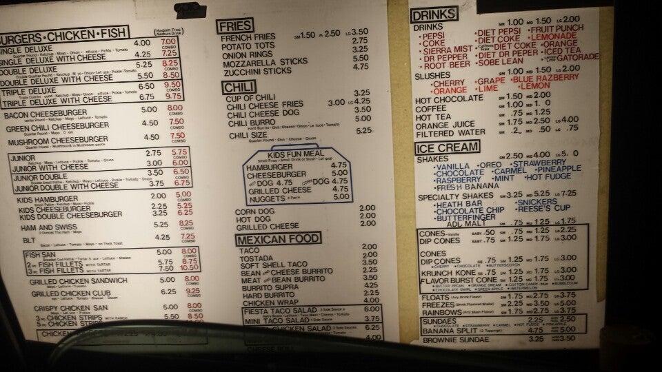 Menu at R D's Drive-In restaurant, Page