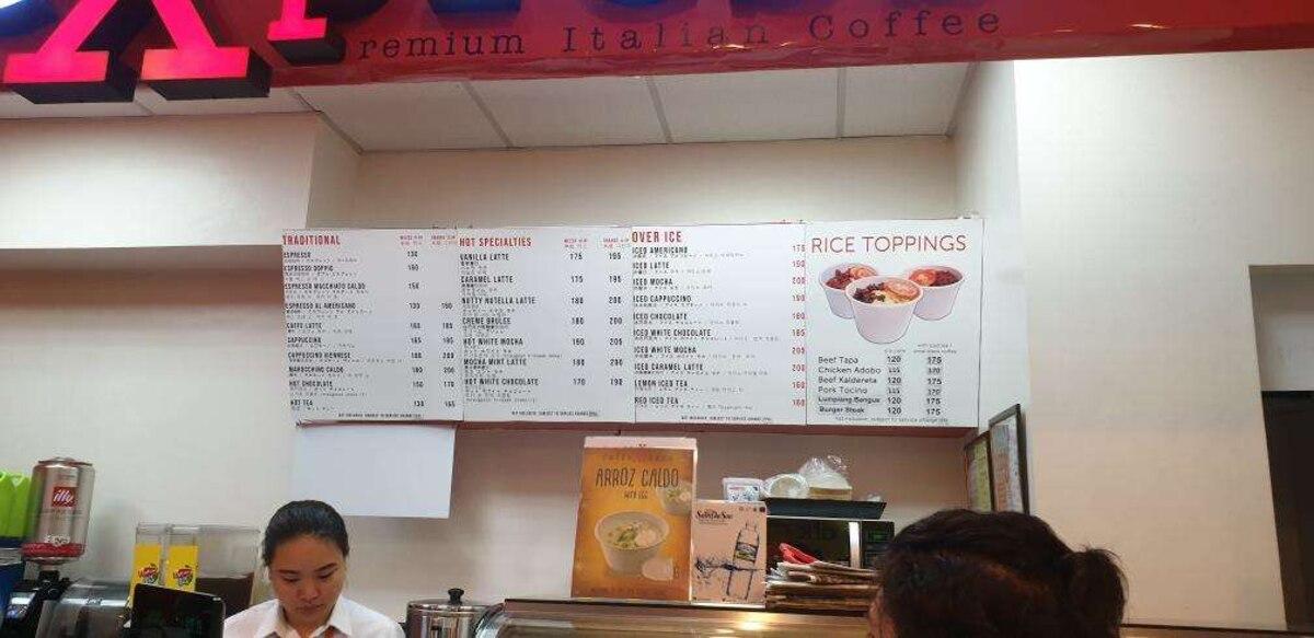 Menu at CaffeXpress cafe, Pasay, NAIA Terminal 3