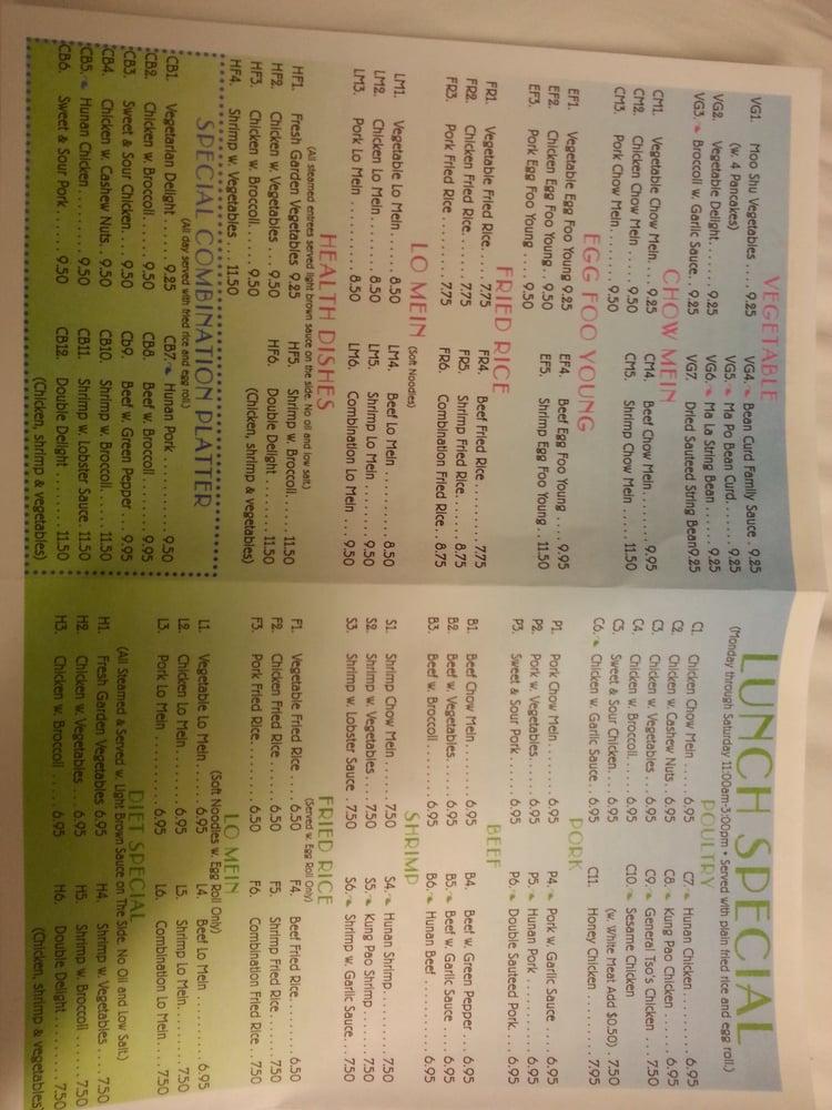 Menu at Golden Wok Chinese Restaurant, Morrisville, 140 Greene Plaza