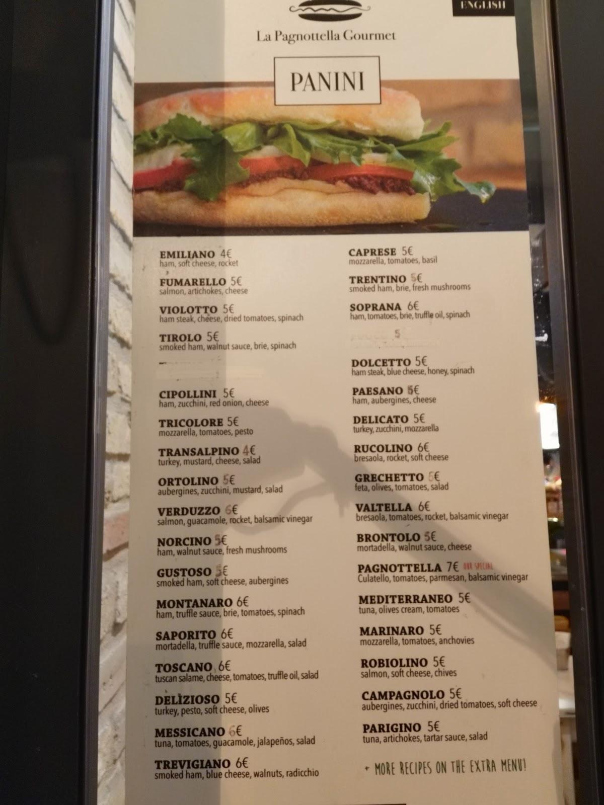Menu at La Pagnottella Gourmet - Via tacito - Roma Prati fast food ...