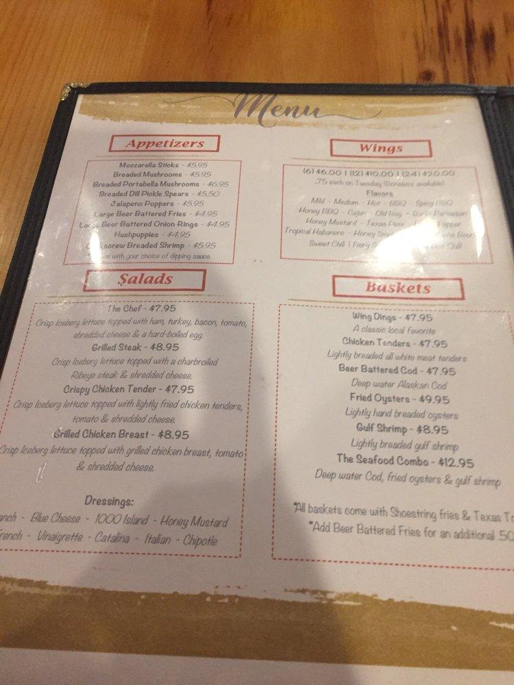 Menu at Better Times Bar & Grill, Moorefield
