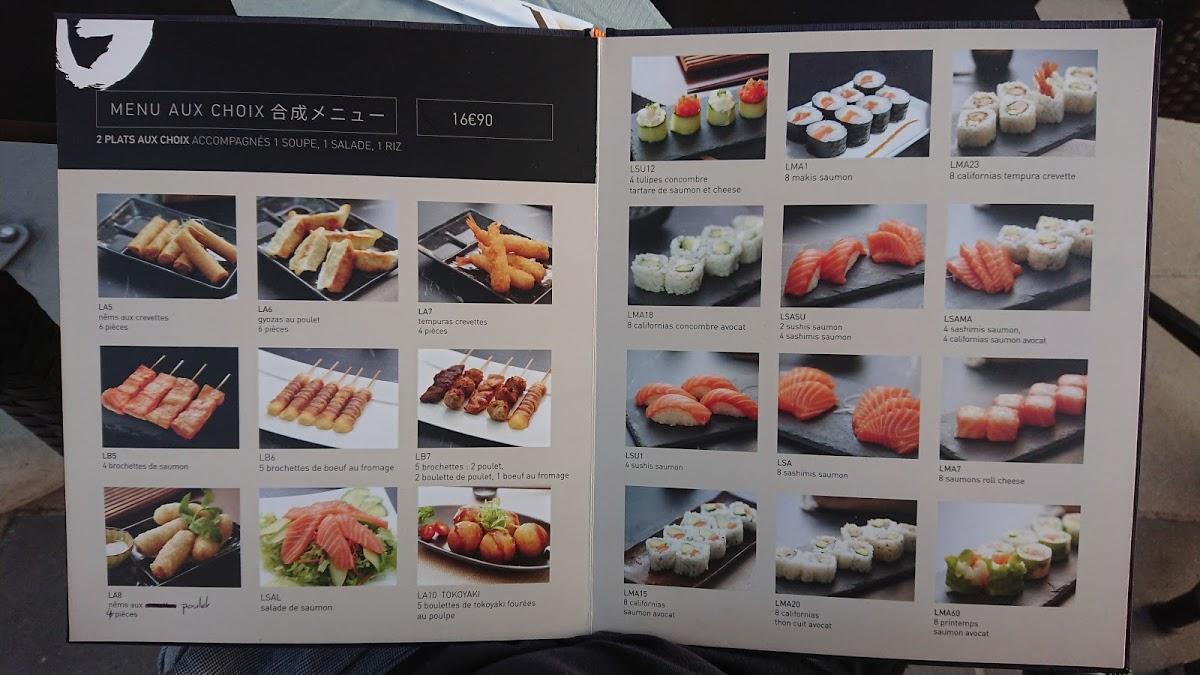 Menu at Mosai restaurant, Nanterre