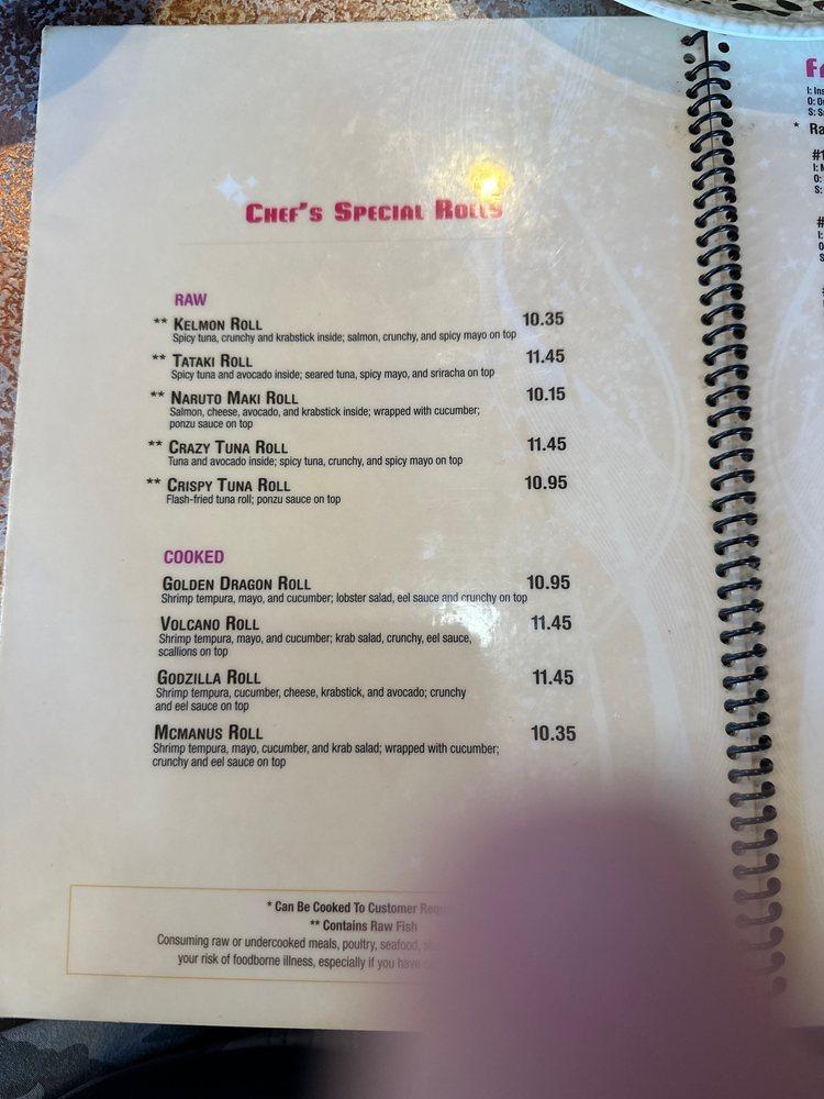 Menu at Fancy Q Sushi Bar and Grill, Brunswick