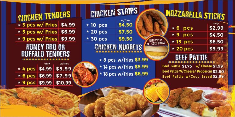 Menu at Kennedy Fried Chicken fast food, Kingston, 592 Broadway