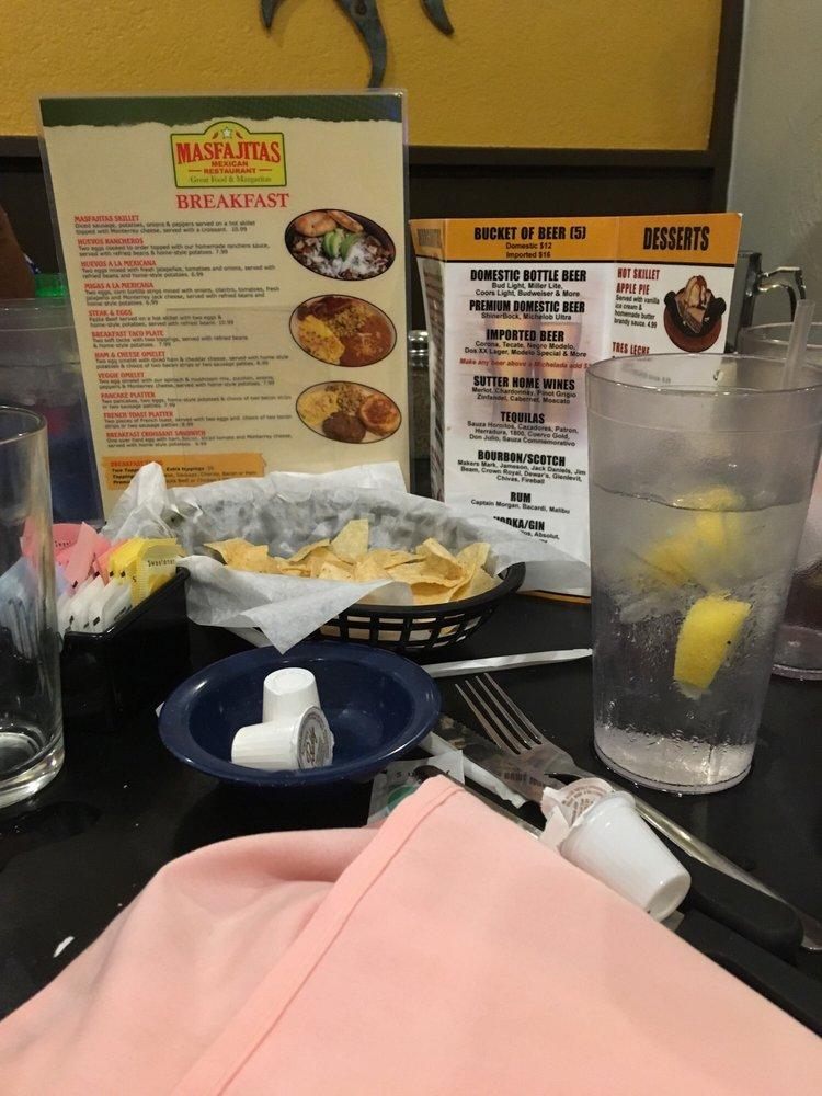 Menu at MasFajitas Mexican Restaurant, Georgetown, Williams Dr #102