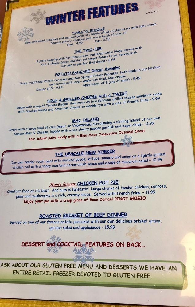 Carta del restaurante Rein's New York Style Deli, Vernon
