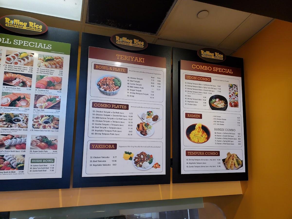 Menu at Rolling Rice restaurant, Rosemead