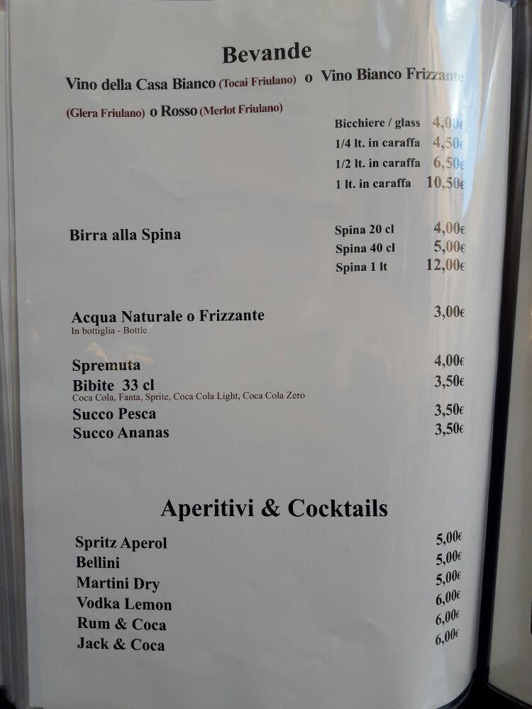 Меню Ristorante Pizzeria Navona Notte, Рим, Via del Teatro Pace