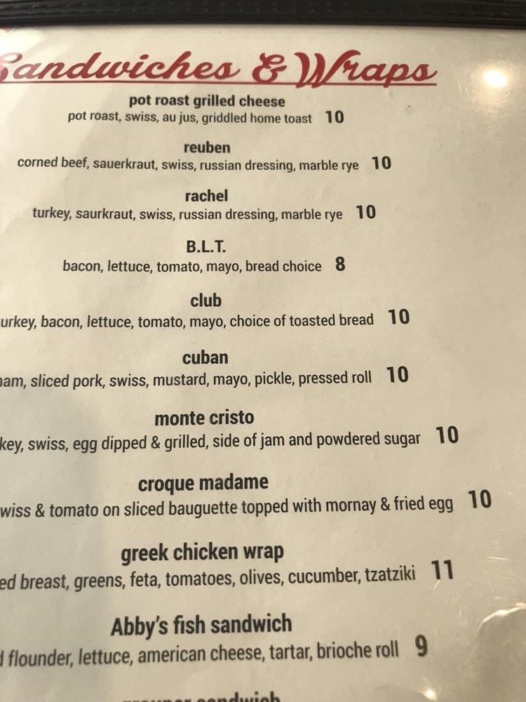 Menu at ABBY'S on Miami restaurant, Venice, 220 Miami Ave W
