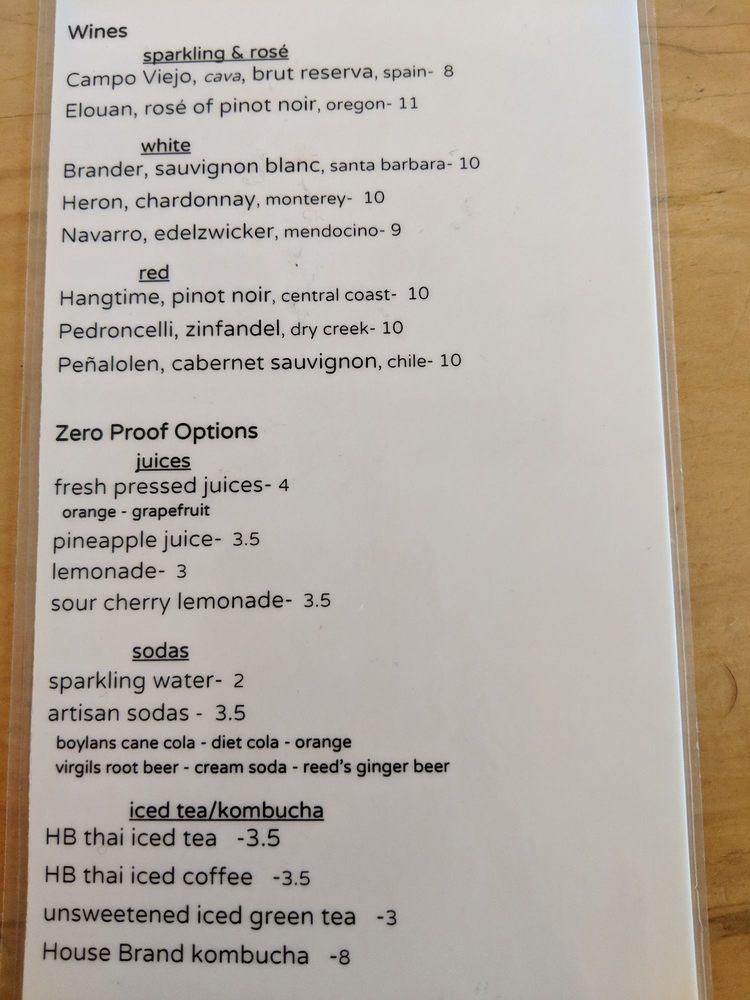 Menu at Hawking Bird restaurant, Oakland