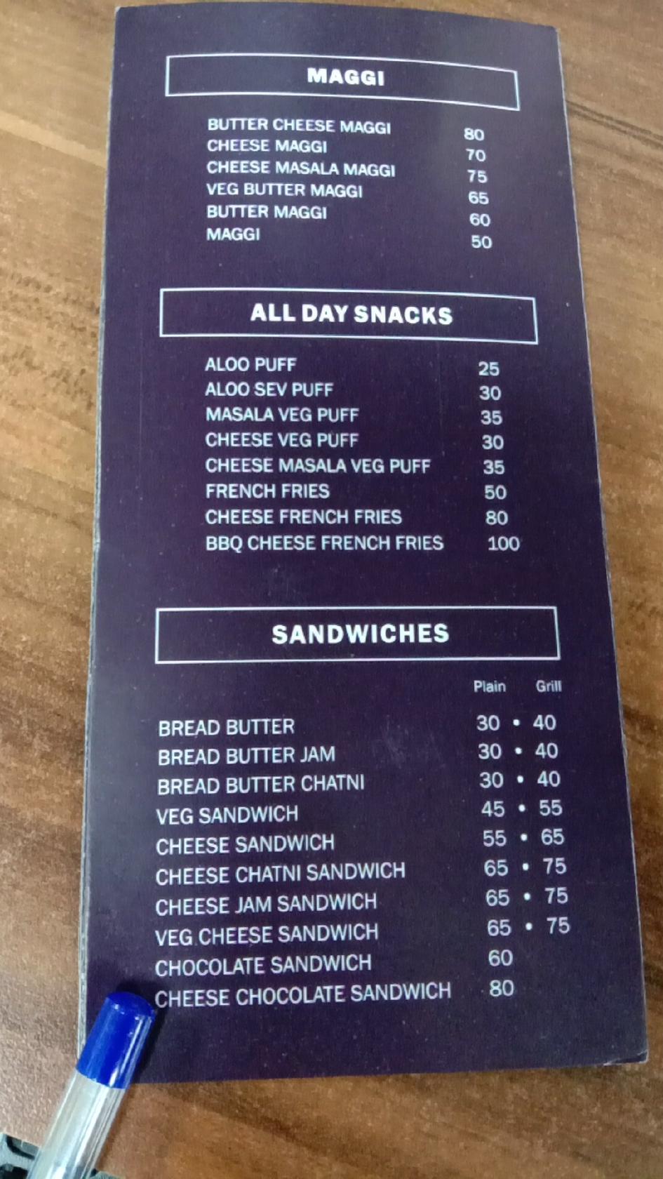 Menu at The Rain-tree Cafe, Ahmedabad