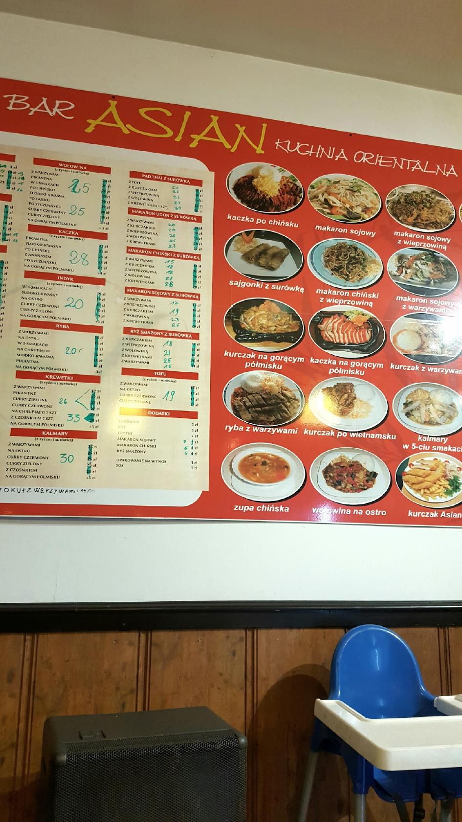 Menu at BAR ASIAN, Swarzędz