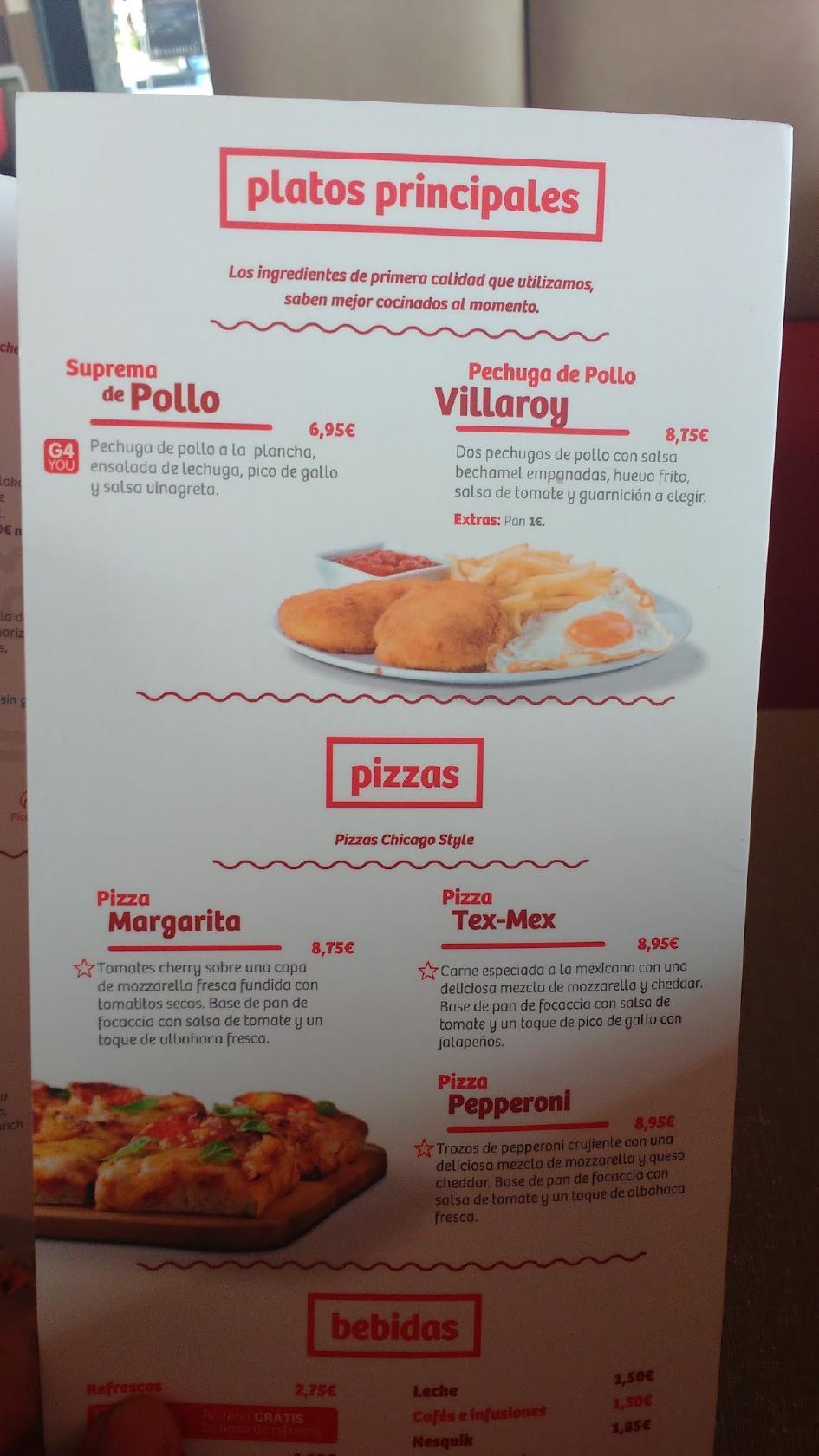 Carta del restaurante VIPS Smart, Costa Adeje, Av. Siam