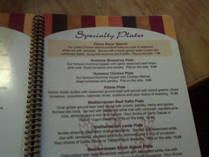 Menu at Aladdin's Eatery Brier Creek restaurant, Raleigh, Brier Creek ...