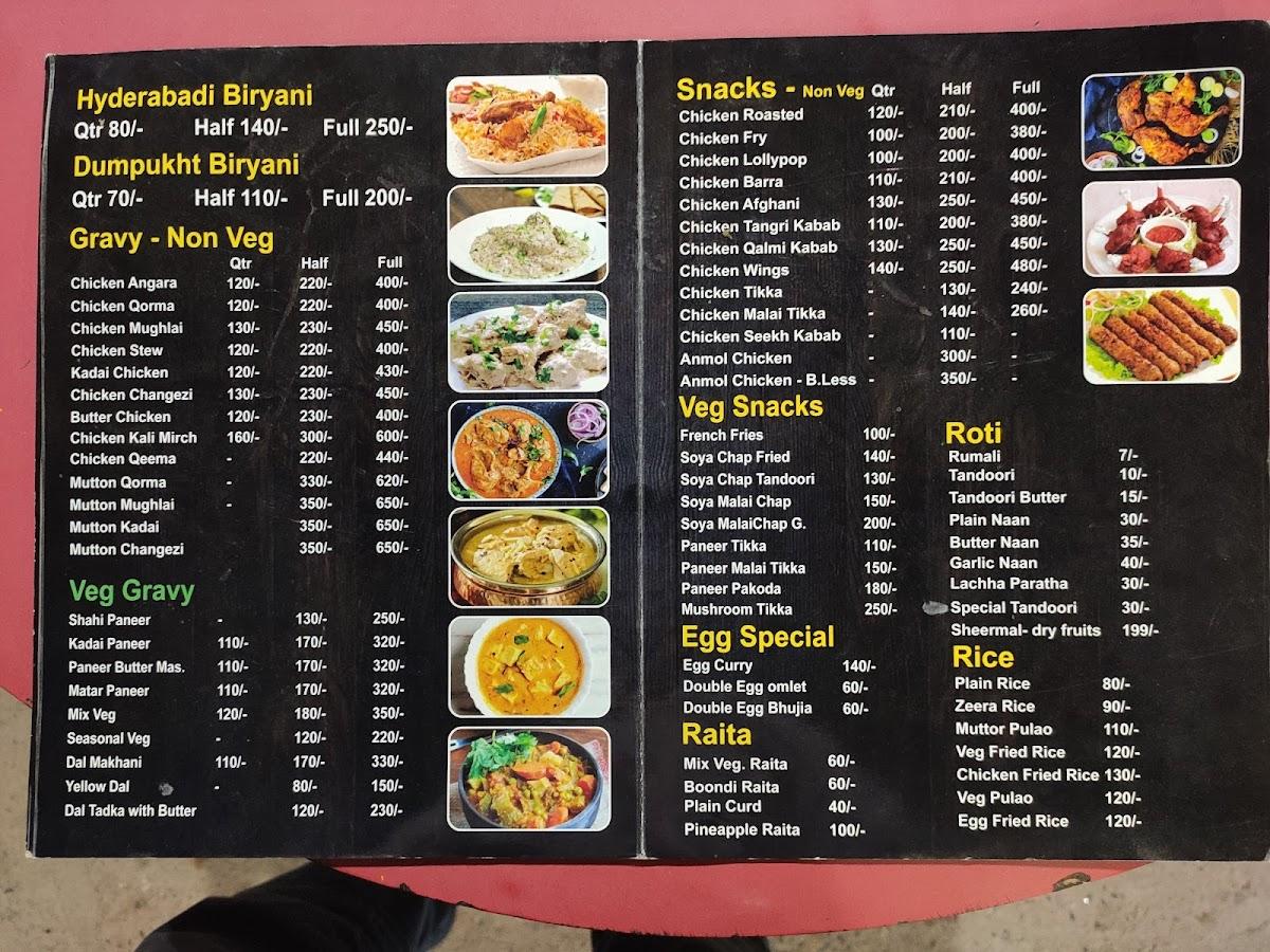 Menu at Delhi Darbar Restaurant, New Delhi, Main