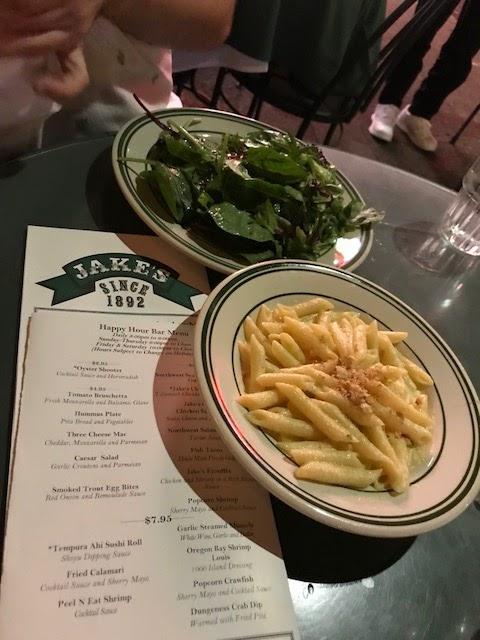Menu at Jake's Famous Crawfish steakhouse, Portland
