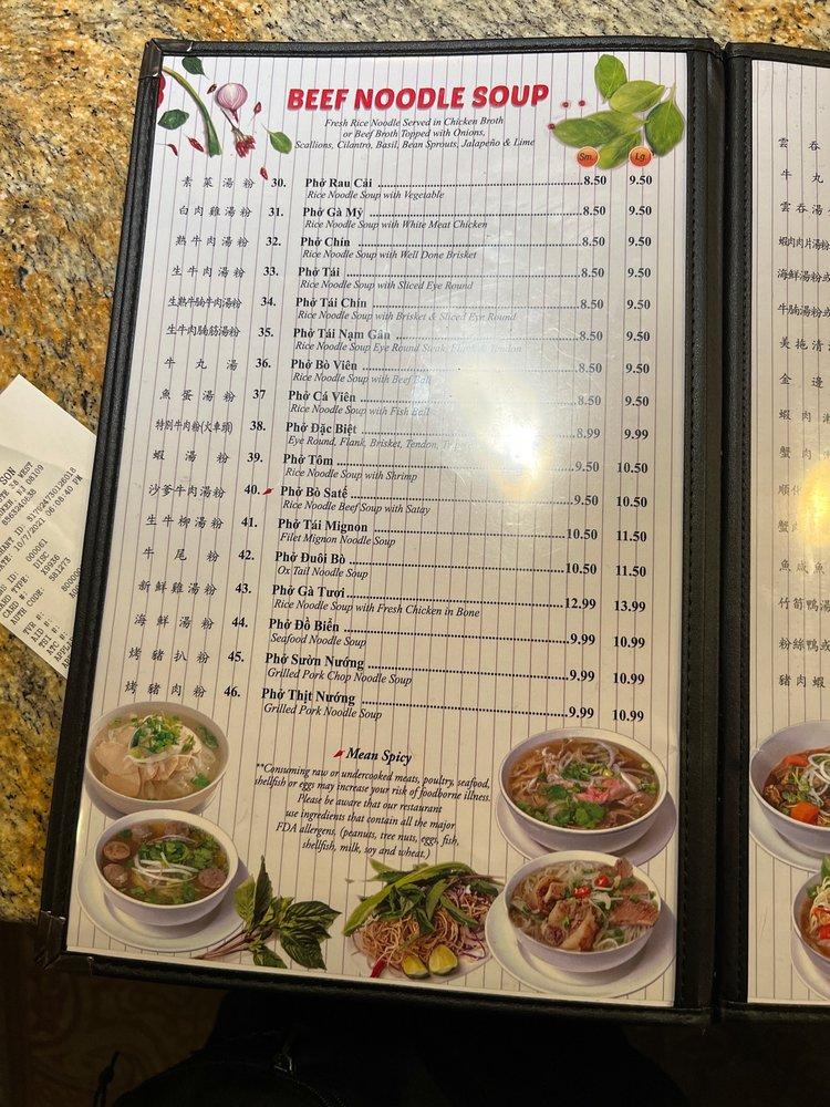 Menu at Thai Son restaurant, Pennsauken Township, NJ-38