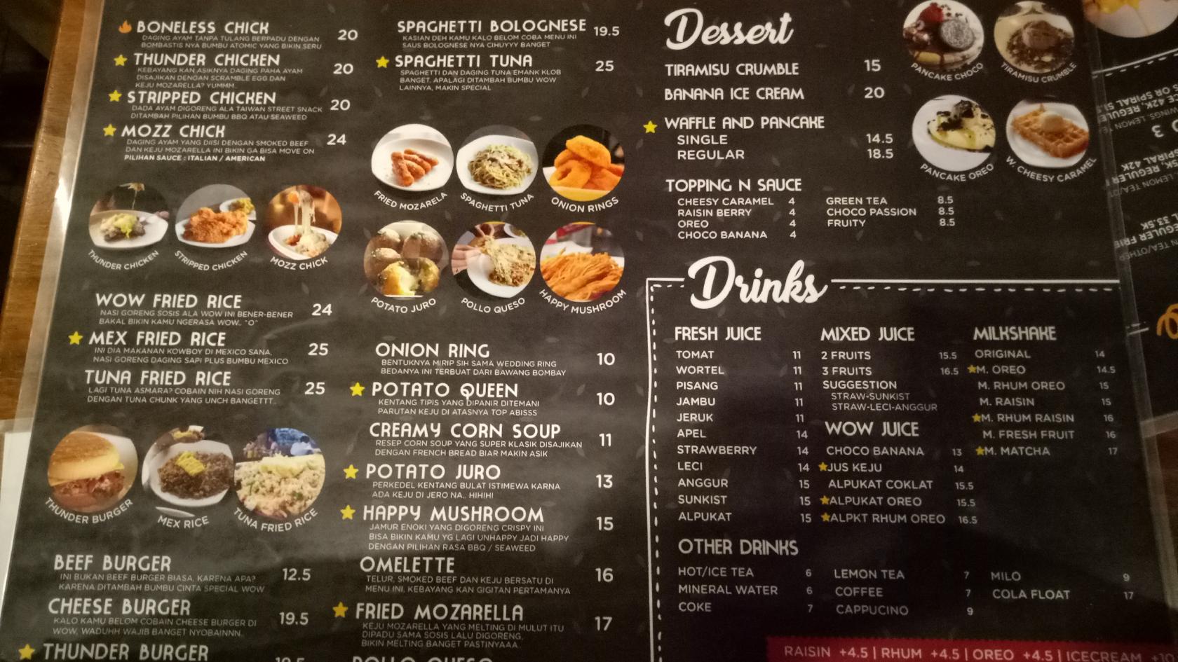 Menu at Wingz O Wingz Antapani restaurant, Bandung, Jl. Purwakarta No.29