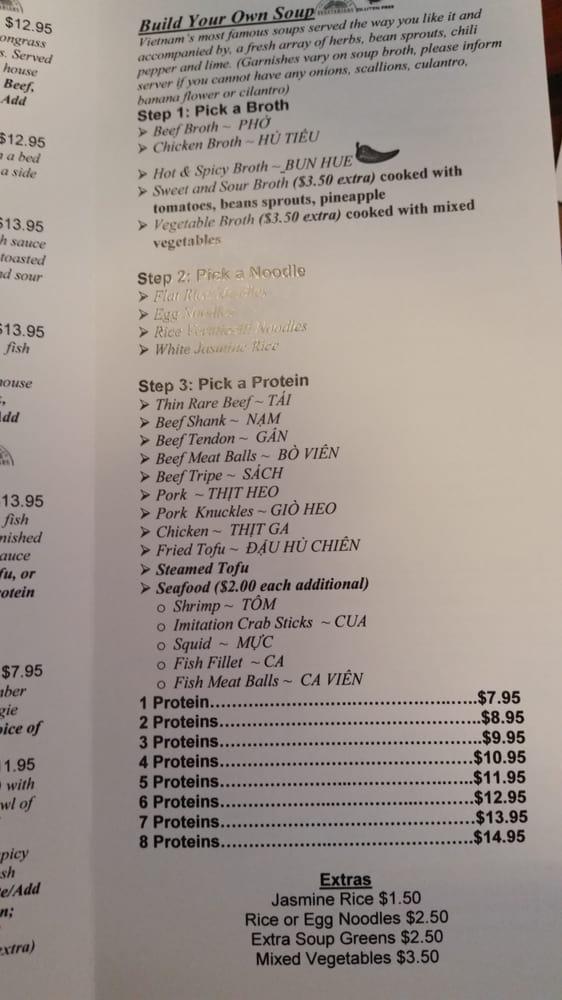 Menu at Vietnamex Express Café restaurant, North Palm Beach, 421 ...