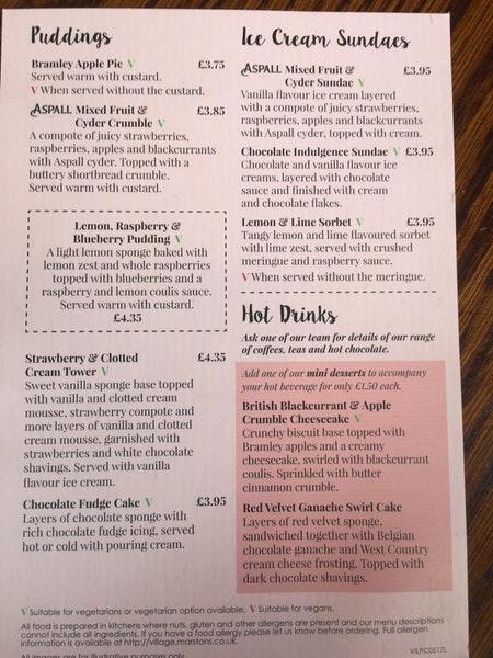 Menu at Bradford Arms pub & bar, Morda